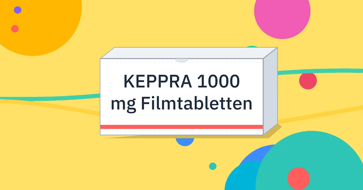 Symbolbild: Packung mit der Aufschrift KEPPRA 1000 mg Filmtabletten (PZN 04258965) – Verfügbarkeit und Bezug in Apotheken in Frankfurt am Main