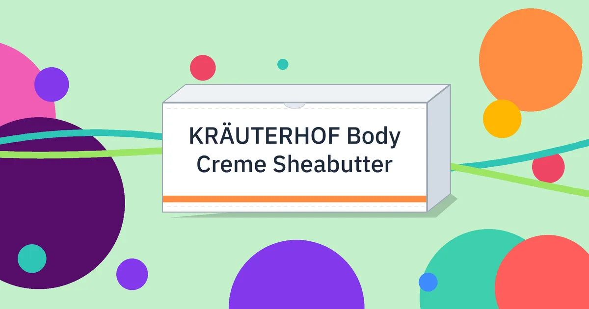 Symbolbild: Packung mit der Aufschrift KRÄUTERHOF Body Creme Sheabutter (PZN 05949743) – Verfügbarkeit und Bezug in Apotheken in Frankfurt am Main