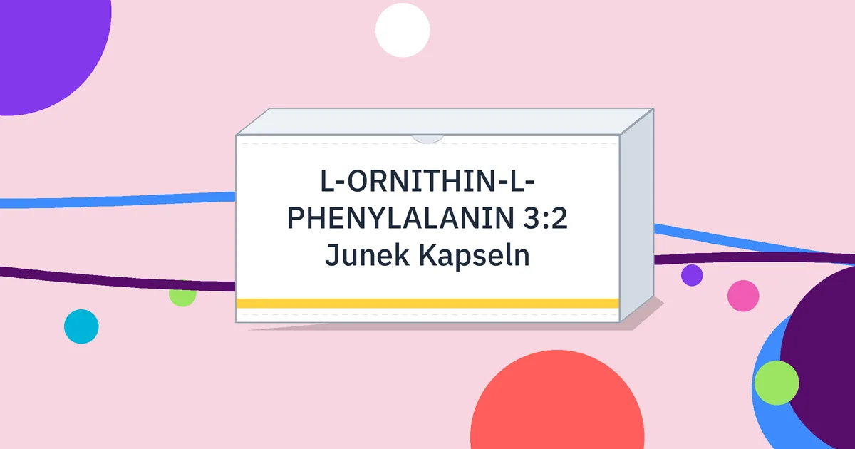 Symbolbild: Packung mit der Aufschrift L-ORNITHIN-L-PHENYLALANIN 3:2 Junek Kapseln (PZN 00983741) – Verfügbarkeit und Bezug in Apotheken in Frankfurt am Main