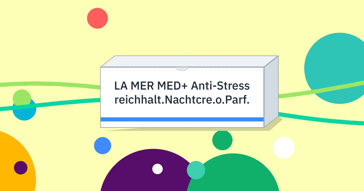 Symbolbild: Packung mit der Aufschrift LA MER MED+ Anti-Stress reichhalt.Nachtcre.o.Parf. (PZN 16061593) – Verfügbarkeit und Bezug in Apotheken in Frankfurt am Main