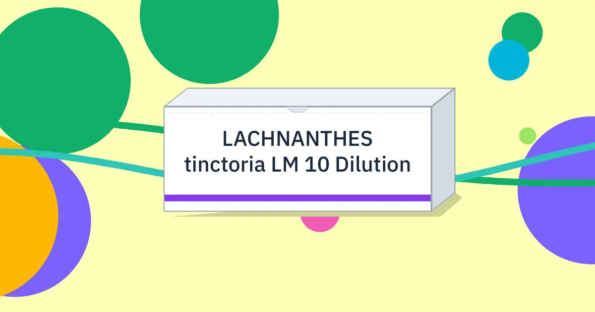 Symbolbild: Packung mit der Aufschrift LACHNANTHES tinctoria LM 10 Dilution (PZN 13520333) – Verfügbarkeit und Bezug in Apotheken in Frankfurt am Main