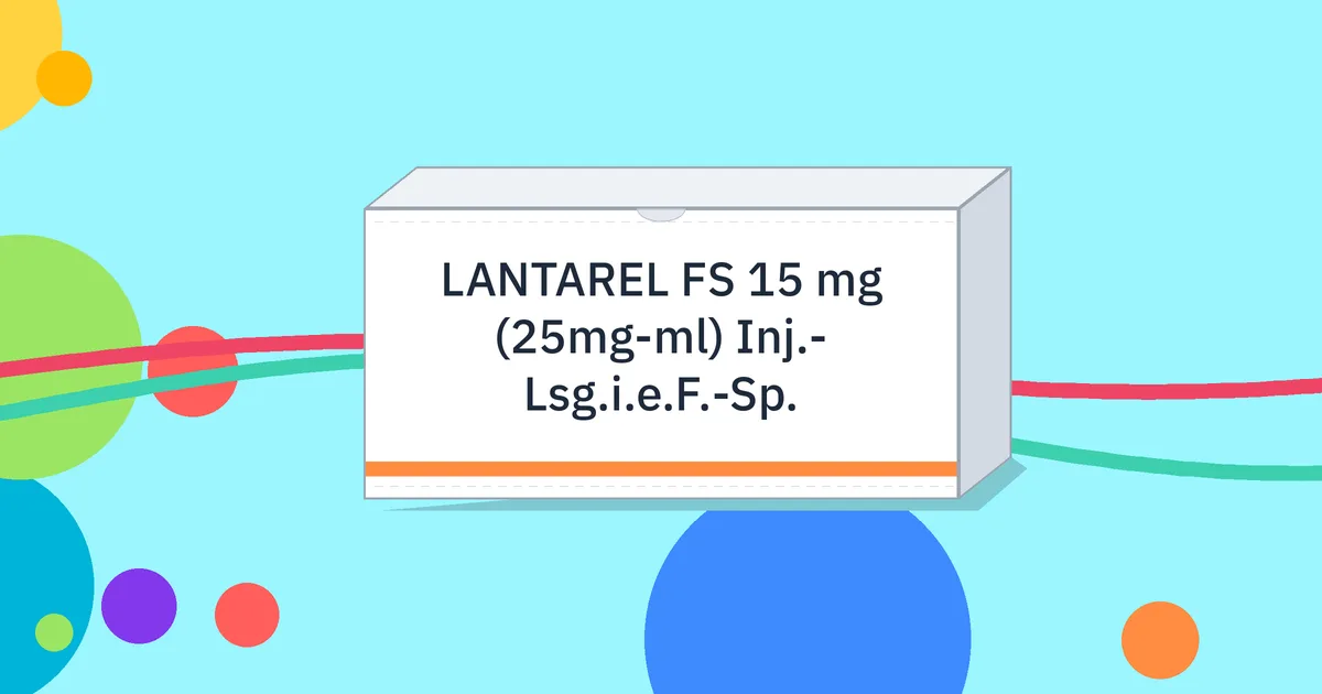 Symbolbild: Packung mit der Aufschrift LANTAREL FS 15 mg (25mg-ml) Inj.-Lsg.i.e.F.-Sp. (PZN 09221429) – Verfügbarkeit und Bezug in Apotheken in Frankfurt am Main