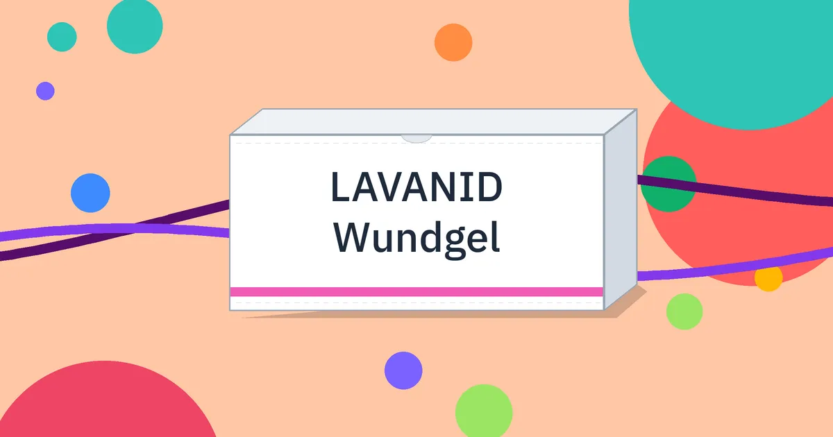 Symbolbild: Packung mit der Aufschrift LAVANID Wundgel (PZN 17933084) – Verfügbarkeit und Bezug in Apotheken in Frankfurt am Main