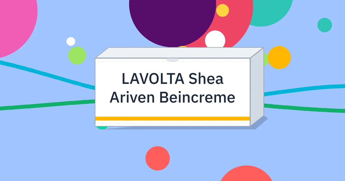 Symbolbild: Packung mit der Aufschrift LAVOLTA Shea Ariven Beincreme (PZN 00111001) – Verfügbarkeit und Bezug in Apotheken in Frankfurt am Main