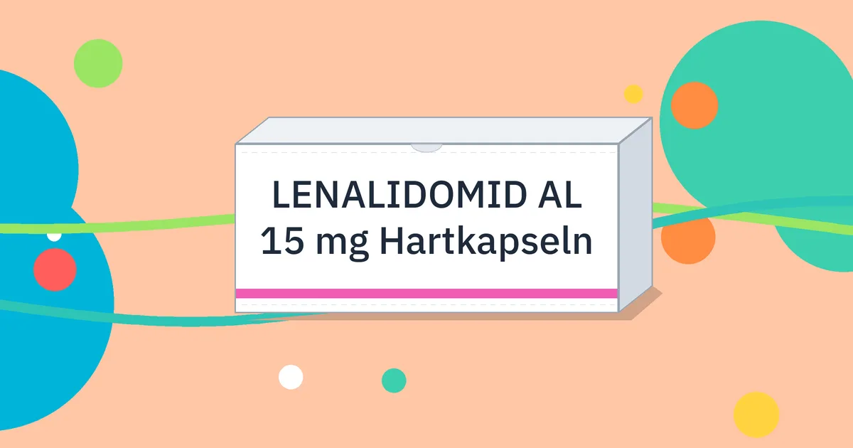 Symbolbild: Packung mit der Aufschrift LENALIDOMID AL 15 mg Hartkapseln (PZN 17281291) – Verfügbarkeit und Bezug in Apotheken in Frankfurt am Main