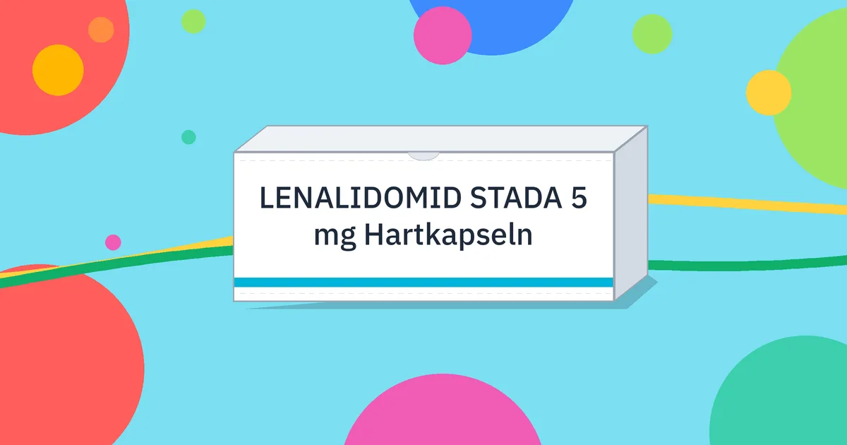 Symbolbild: Packung mit der Aufschrift LENALIDOMID STADA 5 mg Hartkapseln (PZN 17168169) – Verfügbarkeit und Bezug in Apotheken in Frankfurt am Main