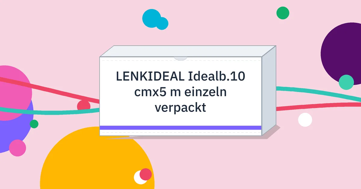 Symbolbild: Packung mit der Aufschrift LENKIDEAL Idealb.10 cmx5 m einzeln verpackt (PZN 03130281) – Verfügbarkeit und Bezug in Apotheken in Frankfurt am Main