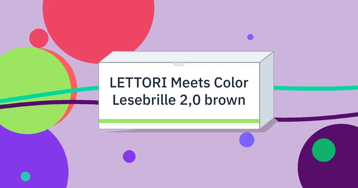 Symbolbild: Packung mit der Aufschrift LETTORI Meets Color Lesebrille 2,0 brown (PZN 11141838) – Verfügbarkeit und Bezug in Apotheken in Frankfurt am Main
