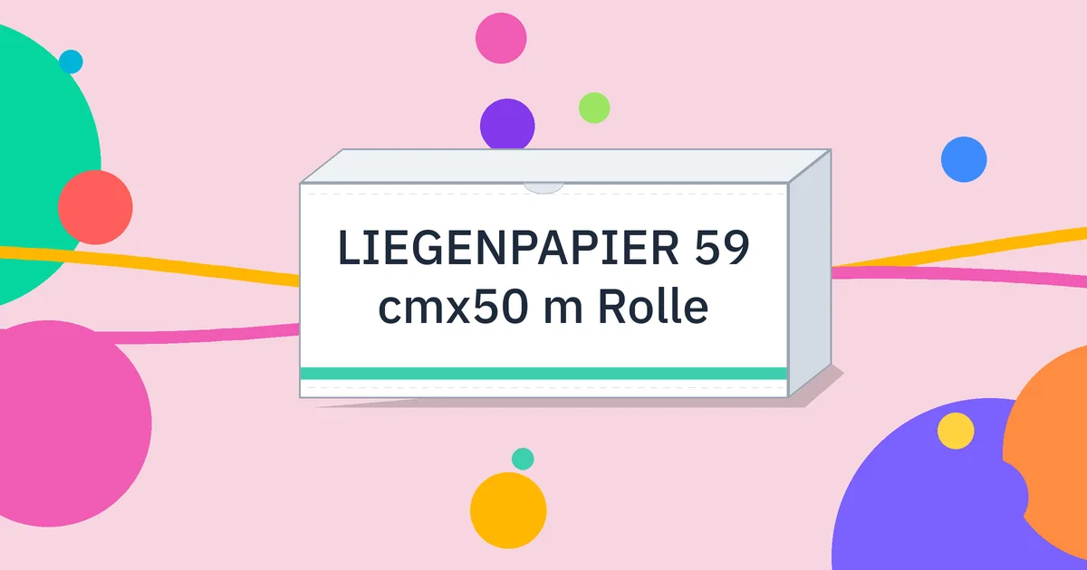 Symbolbild: Packung mit der Aufschrift LIEGENPAPIER 59 cmx50 m Rolle (PZN 03041896) – Verfügbarkeit und Bezug in Apotheken in Frankfurt am Main