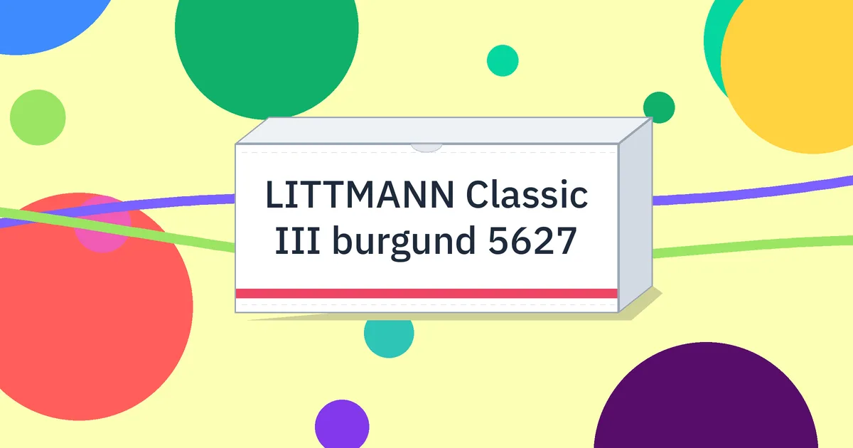 Symbolbild: Packung mit der Aufschrift LITTMANN Classic III burgund 5627 (PZN 11114422) – Verfügbarkeit und Bezug in Apotheken in Frankfurt am Main