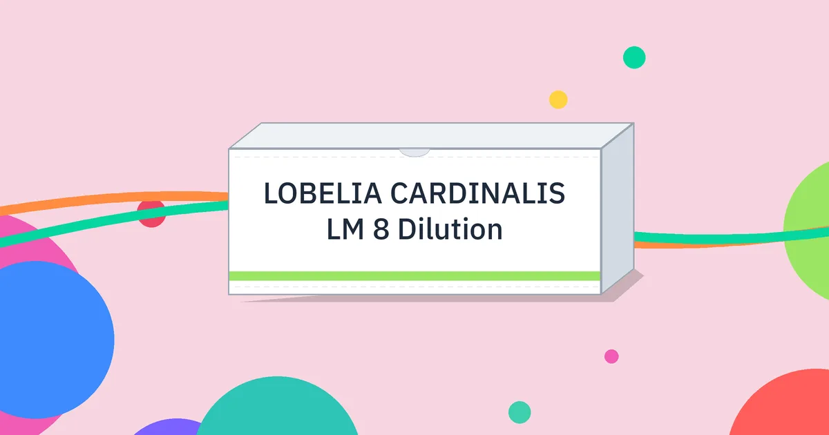 Symbolbild: Packung mit der Aufschrift LOBELIA CARDINALIS LM 8 Dilution (PZN 13532879) – Verfügbarkeit und Bezug in Apotheken in Frankfurt am Main