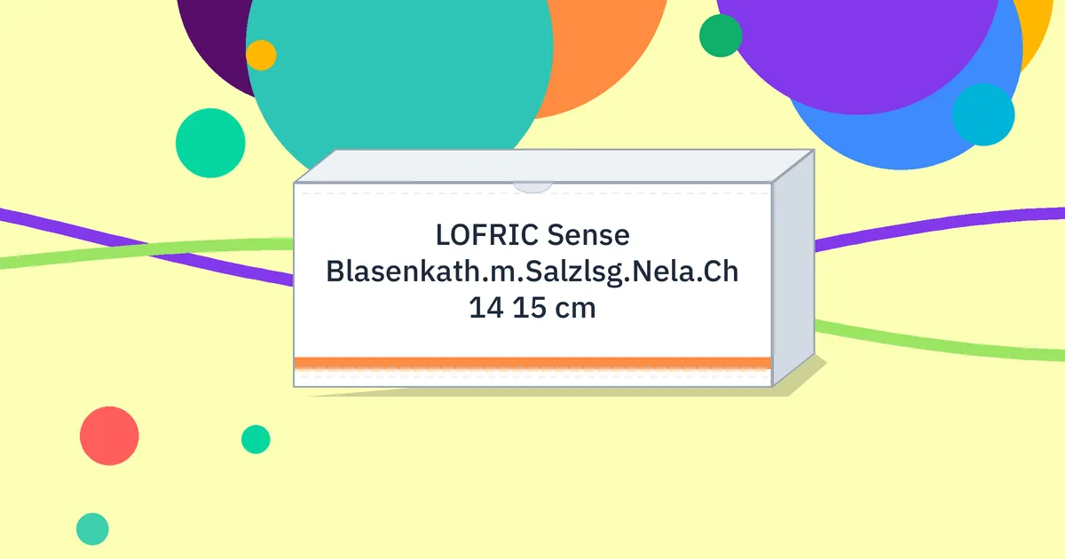 Symbolbild: Packung mit der Aufschrift LOFRIC Sense Blasenkath.m.Salzlsg.Nela.Ch 14 15 cm (PZN 06442992) – Verfügbarkeit und Bezug in Apotheken in Frankfurt am Main