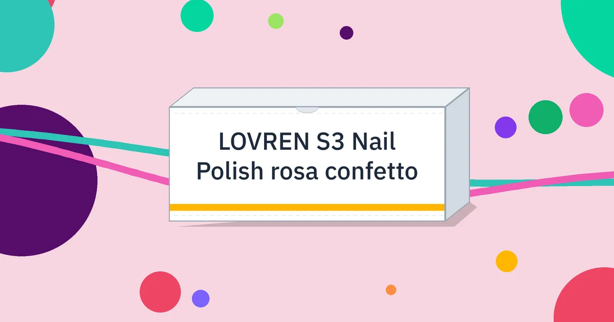 Symbolbild: Packung mit der Aufschrift LOVREN S3 Nail Polish rosa confetto (PZN 20030782) – Verfügbarkeit und Bezug in Apotheken in Frankfurt am Main