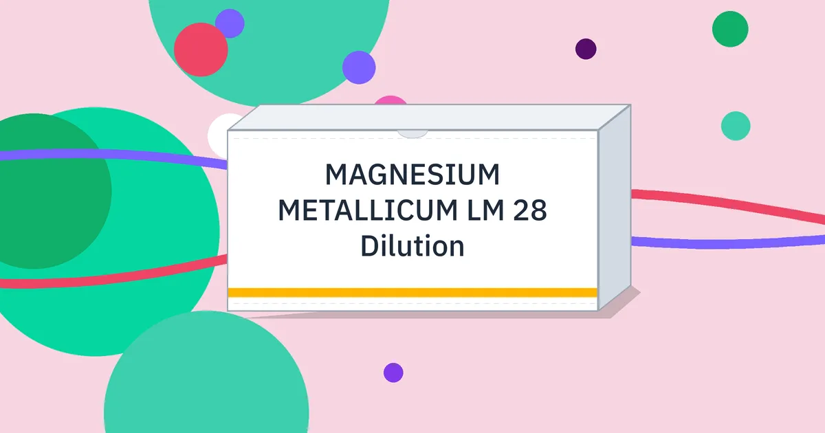 Symbolbild: Packung mit der Aufschrift MAGNESIUM METALLICUM LM 28 Dilution (PZN 12938585) – Verfügbarkeit und Bezug in Apotheken in Frankfurt am Main