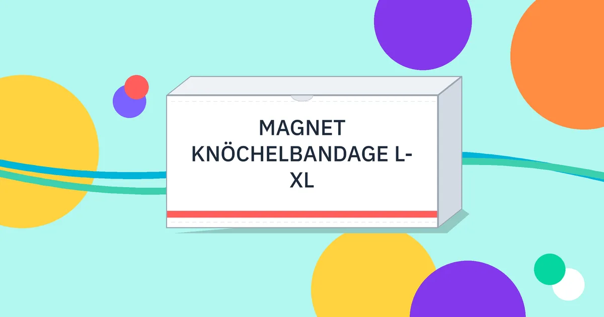Symbolbild: Packung mit der Aufschrift MAGNET KNÖCHELBANDAGE L-XL (PZN 20136256) – Verfügbarkeit und Bezug in Apotheken in Frankfurt am Main