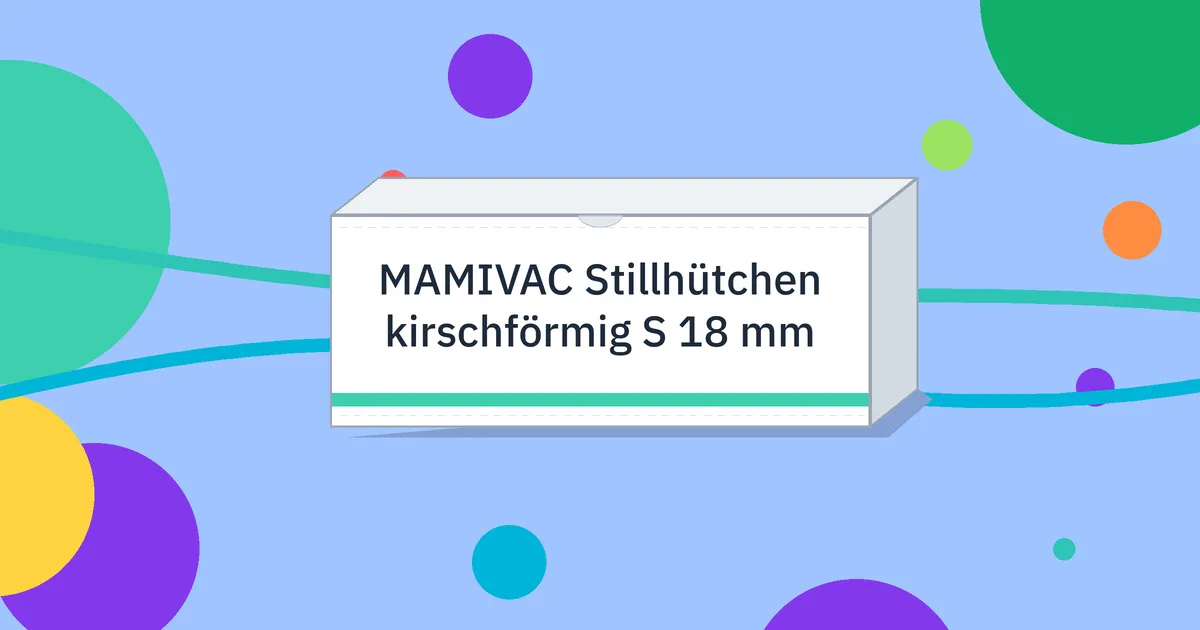 Symbolbild: Packung mit der Aufschrift MAMIVAC Stillhütchen kirschförmig S 18 mm (PZN 17373455) – Verfügbarkeit und Bezug in Apotheken in Frankfurt am Main