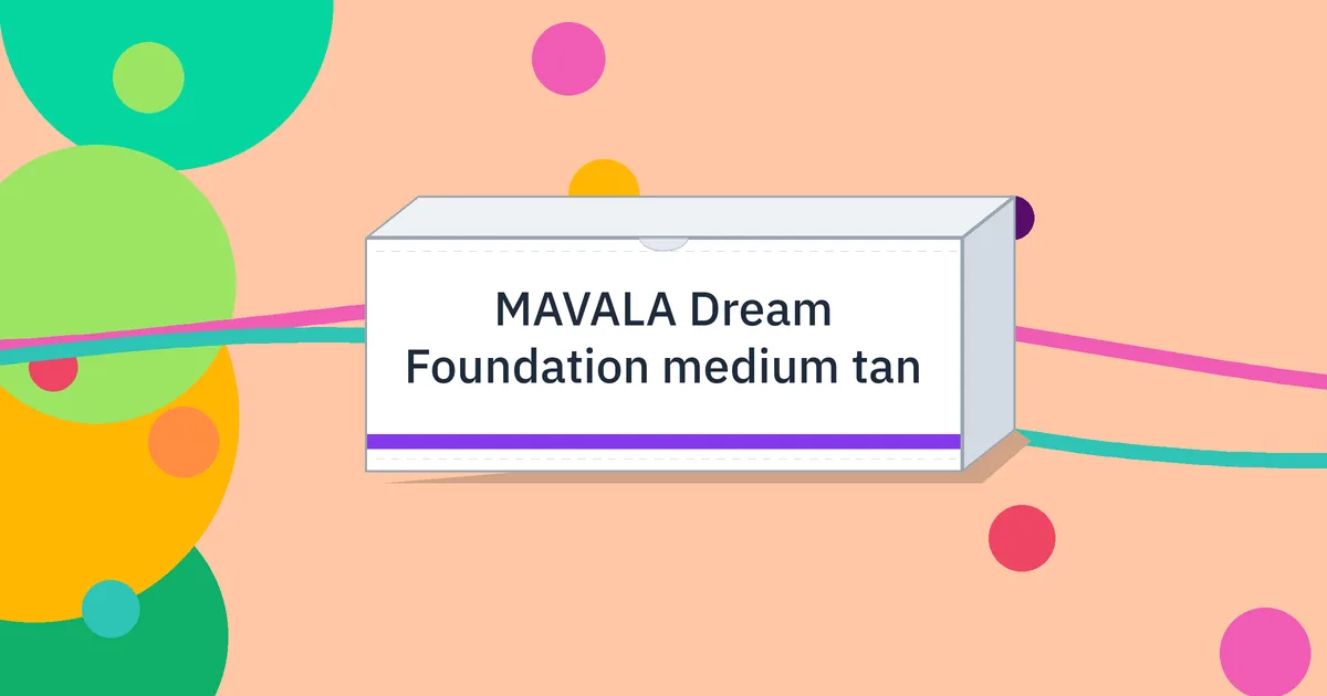 Symbolbild: Packung mit der Aufschrift MAVALA Dream Foundation medium tan (PZN 20613118) – Verfügbarkeit und Bezug in Apotheken in Frankfurt am Main