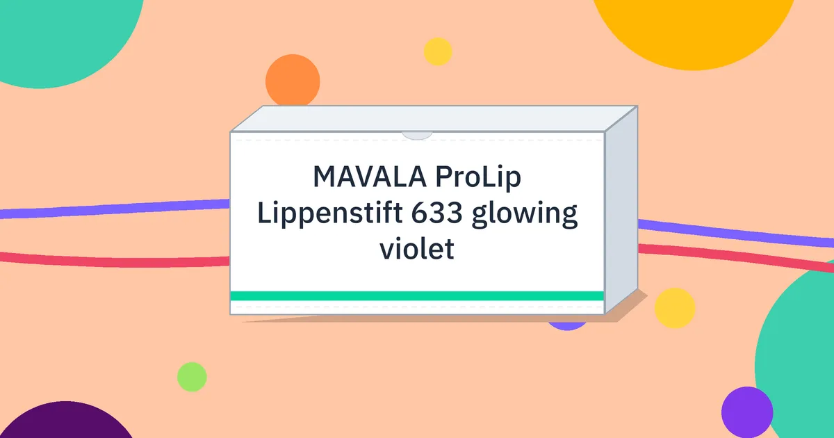 Symbolbild: Packung mit der Aufschrift MAVALA ProLip Lippenstift 633 glowing violet (PZN 12892920) – Verfügbarkeit und Bezug in Apotheken in Frankfurt am Main