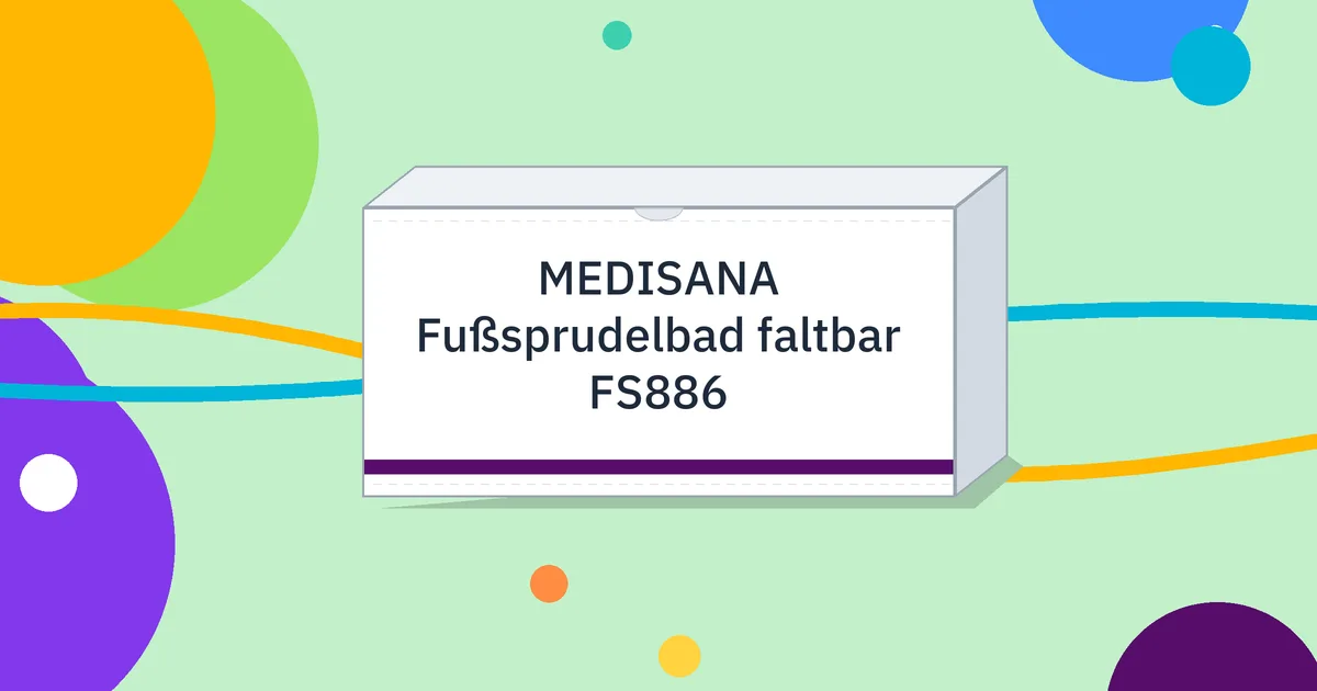 Symbolbild: Packung mit der Aufschrift MEDISANA Fußsprudelbad faltbar FS886 (PZN 19344506) – Verfügbarkeit und Bezug in Apotheken in Frankfurt am Main