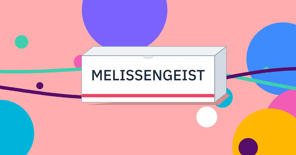 Symbolbild: Packung mit der Aufschrift MELISSENGEIST (PZN 12646090) – Verfügbarkeit und Bezug in Apotheken in Frankfurt am Main