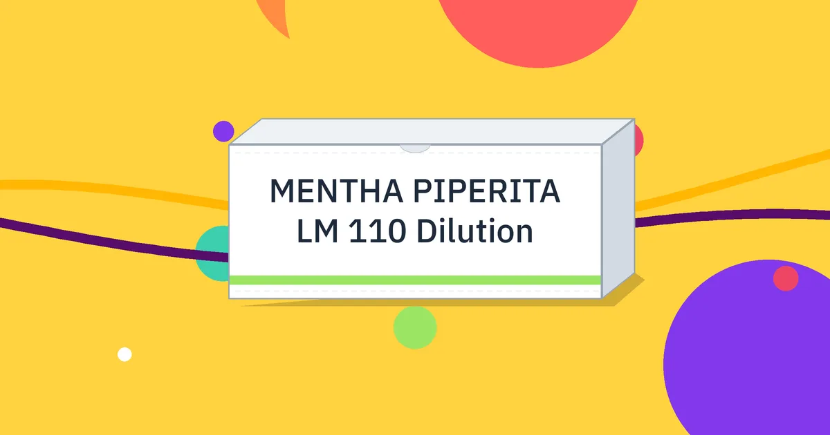 Symbolbild: Packung mit der Aufschrift MENTHA PIPERITA LM 110 Dilution (PZN 13604515) – Verfügbarkeit und Bezug in Apotheken in Frankfurt am Main