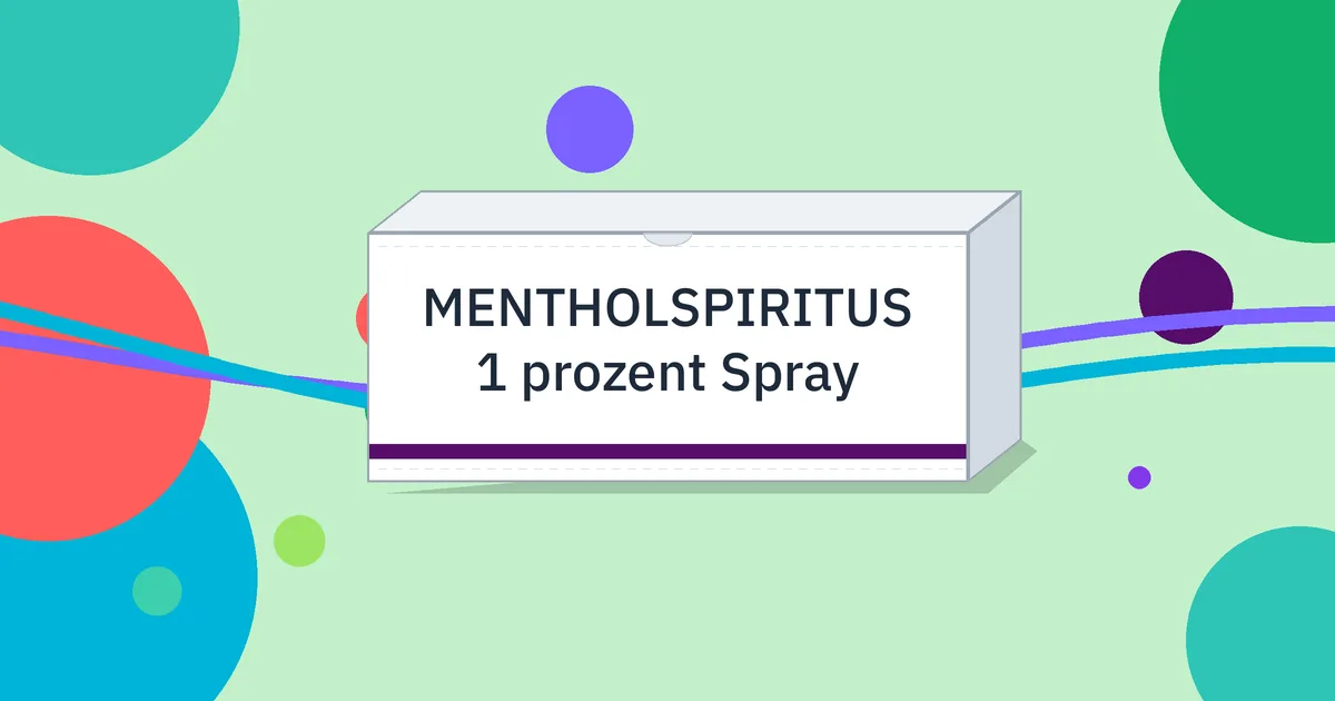 Symbolbild: Packung mit der Aufschrift MENTHOLSPIRITUS 1 prozent Spray (PZN 15191690) – Verfügbarkeit und Bezug in Apotheken in Frankfurt am Main