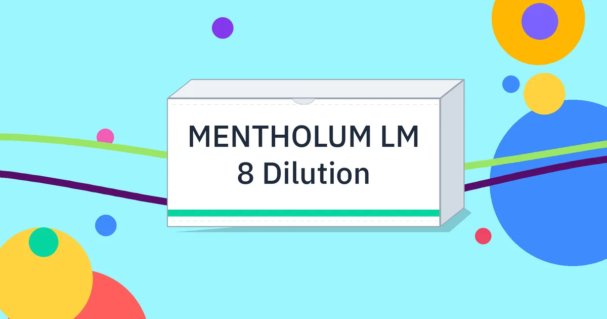 Symbolbild: Packung mit der Aufschrift MENTHOLUM LM 8 Dilution (PZN 13604610) – Verfügbarkeit und Bezug in Apotheken in Frankfurt am Main