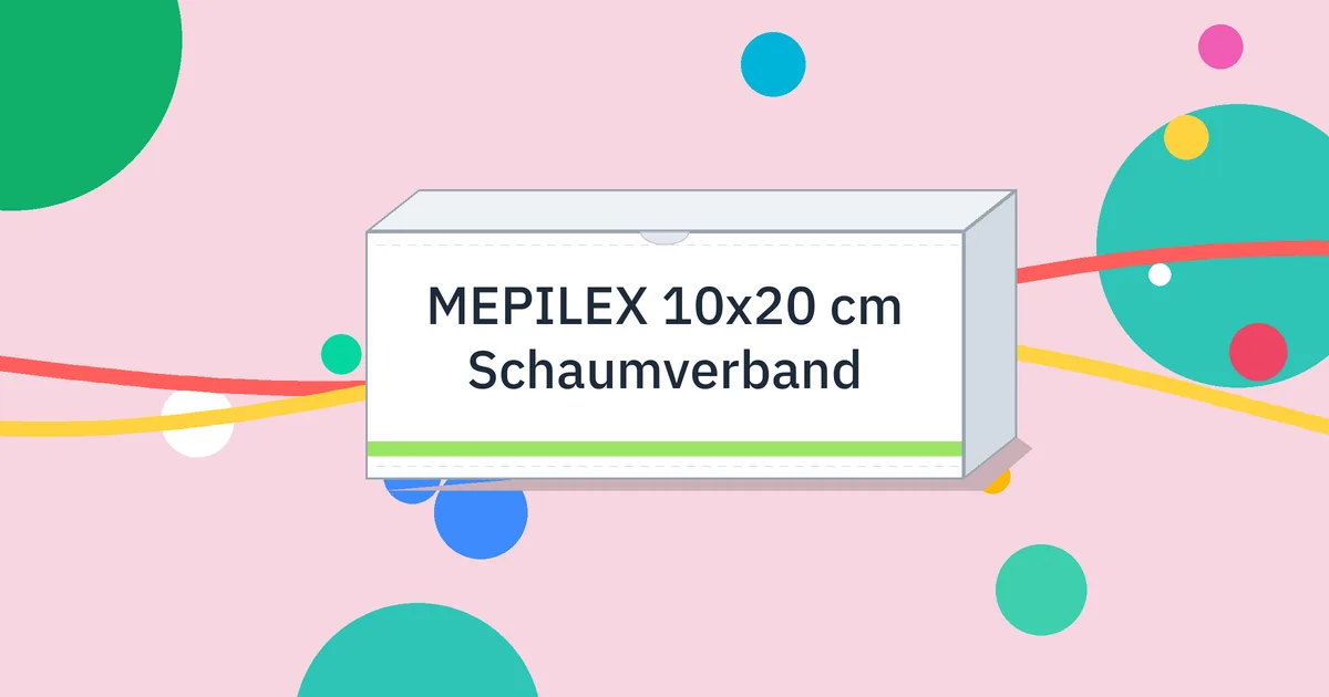 Symbolbild: Packung mit der Aufschrift MEPILEX 10x20 cm Schaumverband (PZN 14221331) – Verfügbarkeit und Bezug in Apotheken in Frankfurt am Main