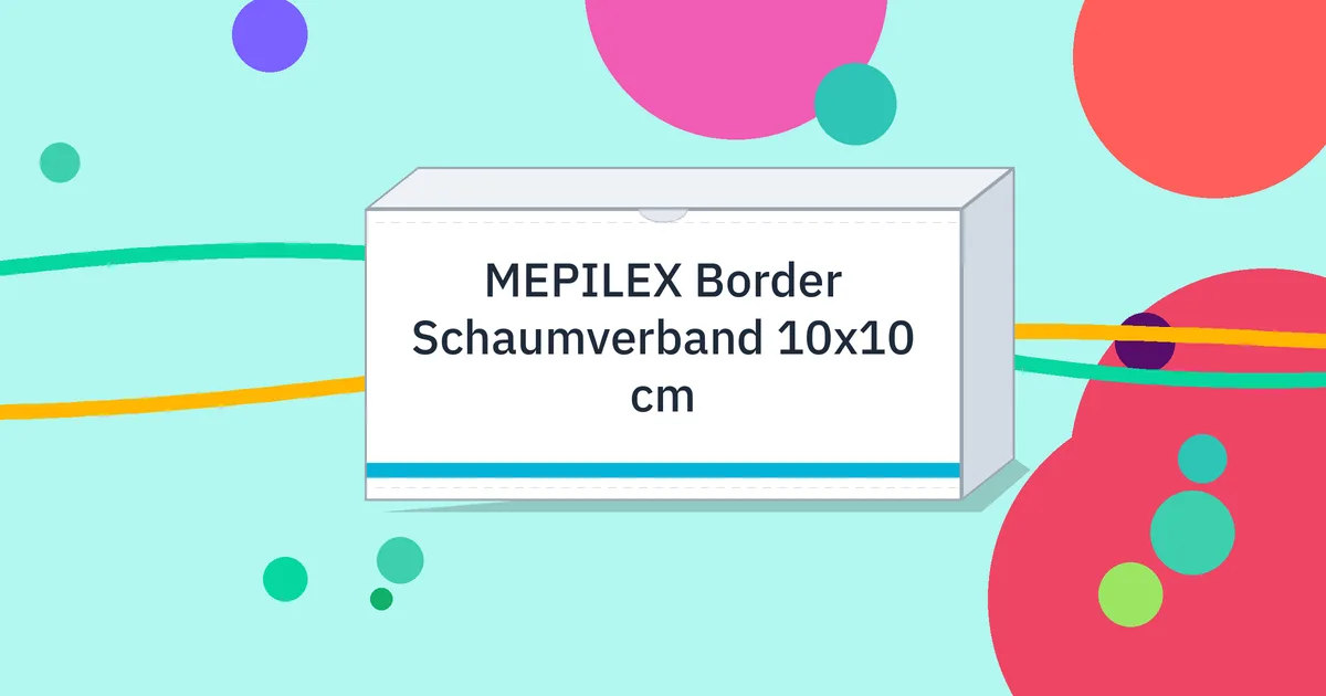 Symbolbild: Packung mit der Aufschrift MEPILEX Border Schaumverband 10x10 cm (PZN 17820262) – Verfügbarkeit und Bezug in Apotheken in Frankfurt am Main
