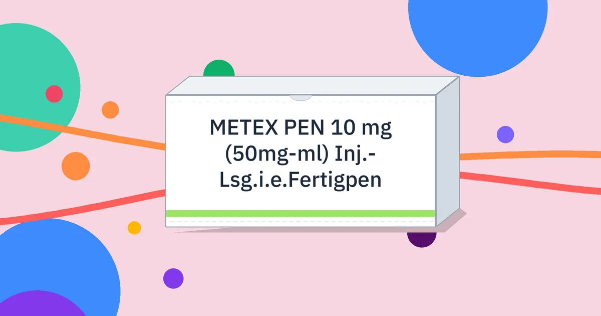 Symbolbild: Packung mit der Aufschrift METEX PEN 10 mg (50mg-ml) Inj.-Lsg.i.e.Fertigpen (PZN 09668082) – Verfügbarkeit und Bezug in Apotheken in Frankfurt am Main