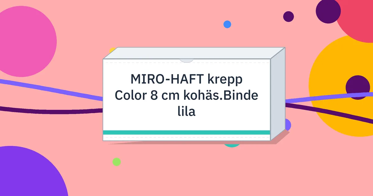 Symbolbild: Packung mit der Aufschrift MIRO-HAFT krepp Color 8 cm kohäs.Binde lila (PZN 07698647) – Verfügbarkeit und Bezug in Apotheken in Frankfurt am Main