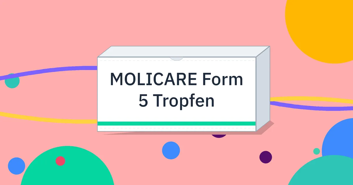 Symbolbild: Packung mit der Aufschrift MOLICARE Form 5 Tropfen (PZN 17633761) – Verfügbarkeit und Bezug in Apotheken in Frankfurt am Main