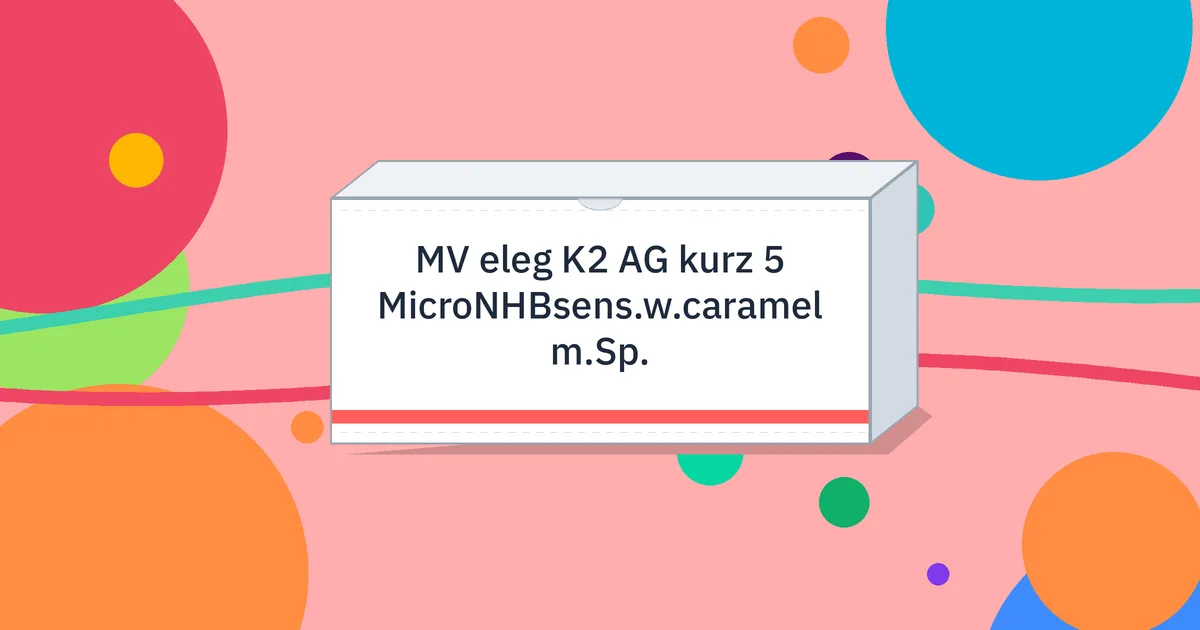 Symbolbild: Packung mit der Aufschrift MV eleg K2 AG kurz 5 MicroNHBsens.w.caramel m.Sp. (PZN 16069850) – Verfügbarkeit und Bezug in Apotheken in Frankfurt am Main