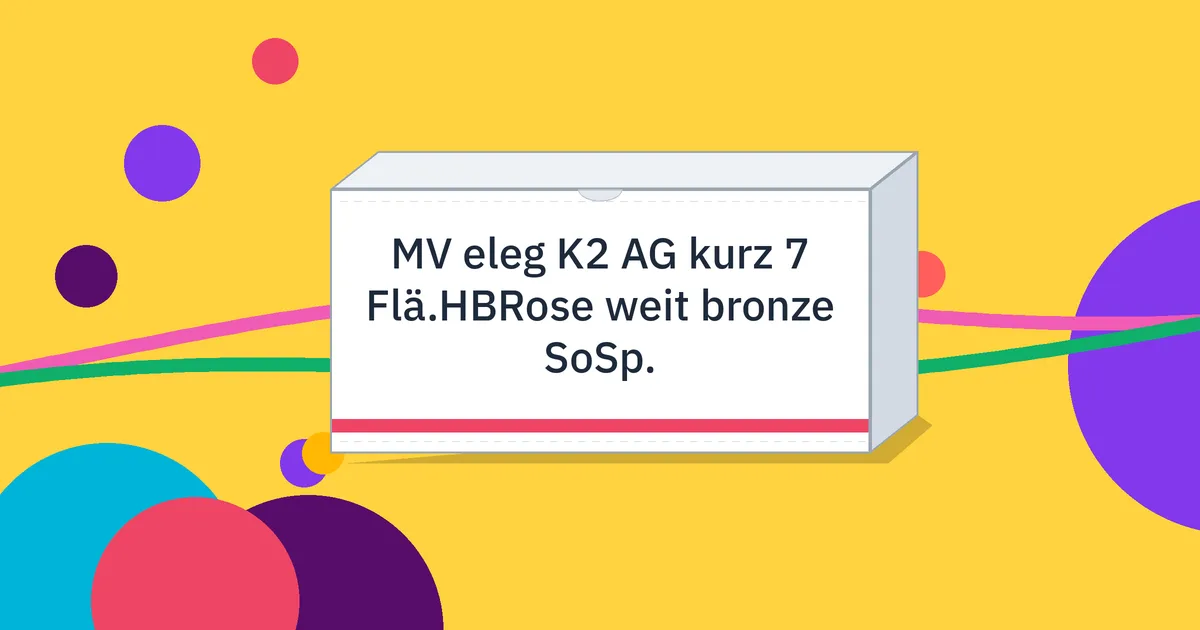 Symbolbild: Packung mit der Aufschrift MV eleg K2 AG kurz 7 Flä.HBRose weit bronze SoSp. (PZN 15706415) – Verfügbarkeit und Bezug in Apotheken in Frankfurt am Main