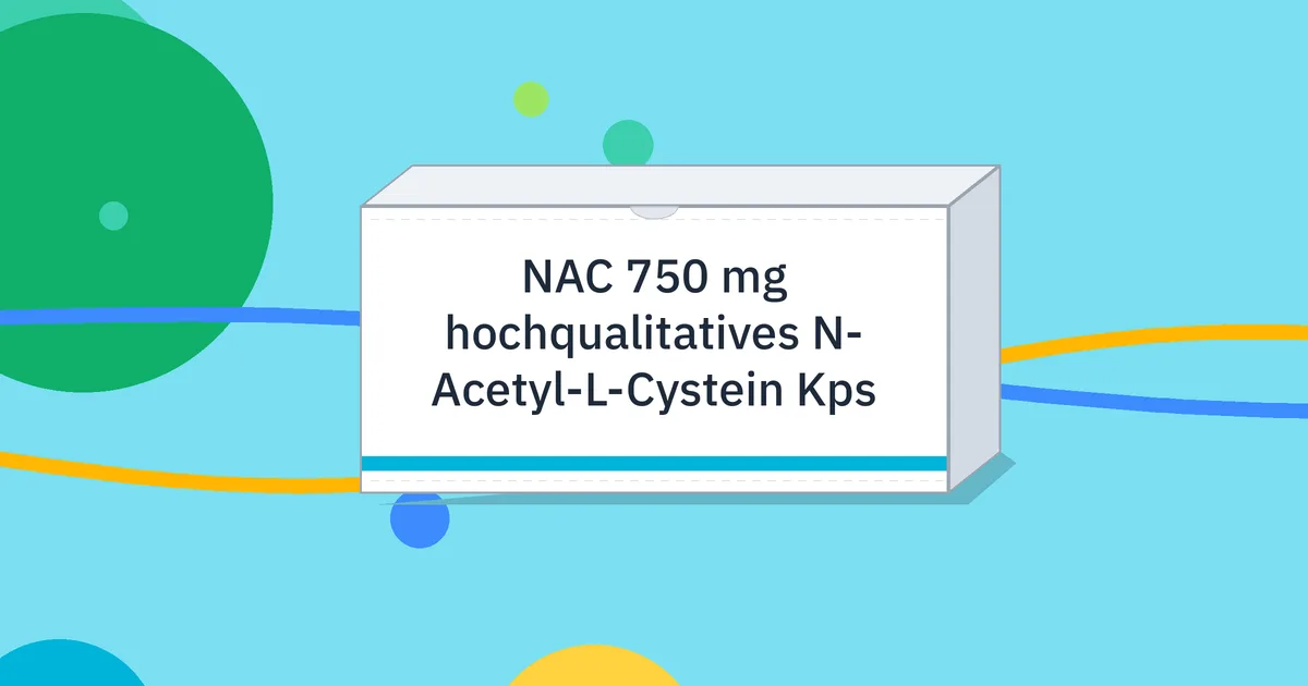 Symbolbild: Packung mit der Aufschrift NAC 750 mg hochqualitatives N-Acetyl-L-Cystein Kps (PZN 17943384) – Verfügbarkeit und Bezug in Apotheken in Frankfurt am Main