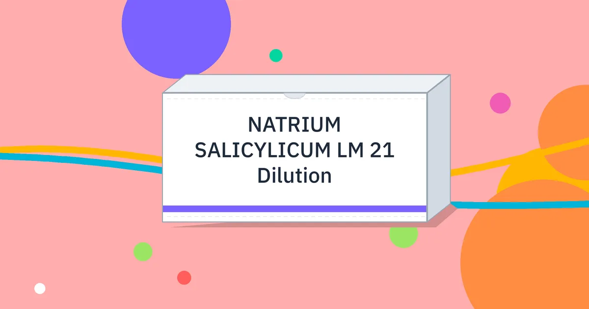 Symbolbild: Packung mit der Aufschrift NATRIUM SALICYLICUM LM 21 Dilution (PZN 12966558) – Verfügbarkeit und Bezug in Apotheken in Frankfurt am Main