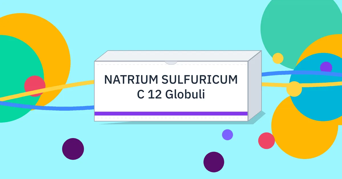 Symbolbild: Packung mit der Aufschrift NATRIUM SULFURICUM C 12 Globuli (PZN 07175464) – Verfügbarkeit und Bezug in Apotheken in Frankfurt am Main