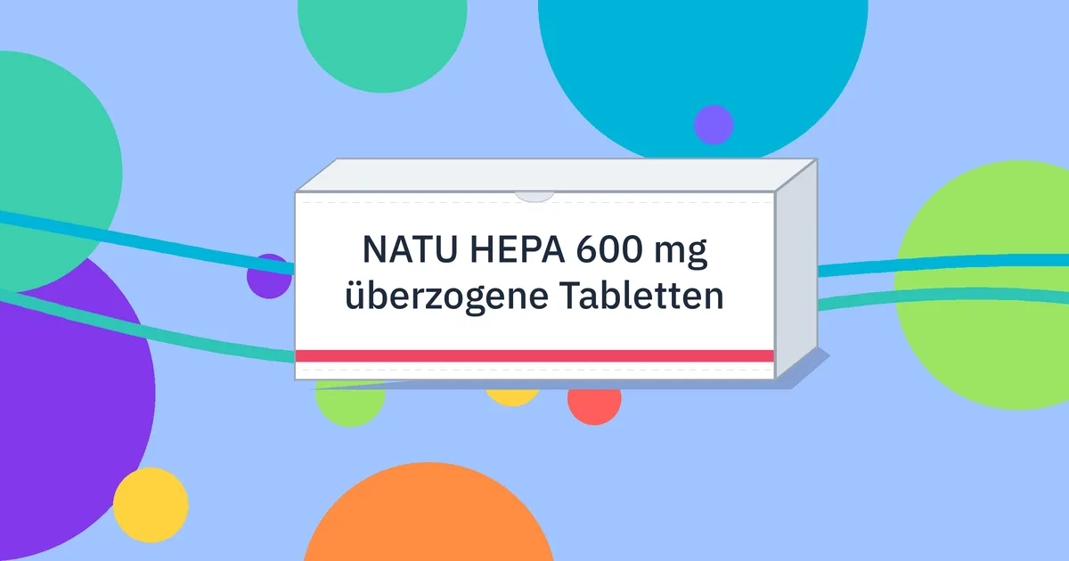 Symbolbild: Packung mit der Aufschrift NATU HEPA 600 mg überzogene Tabletten (PZN 00432662) – Verfügbarkeit und Bezug in Apotheken in Frankfurt am Main