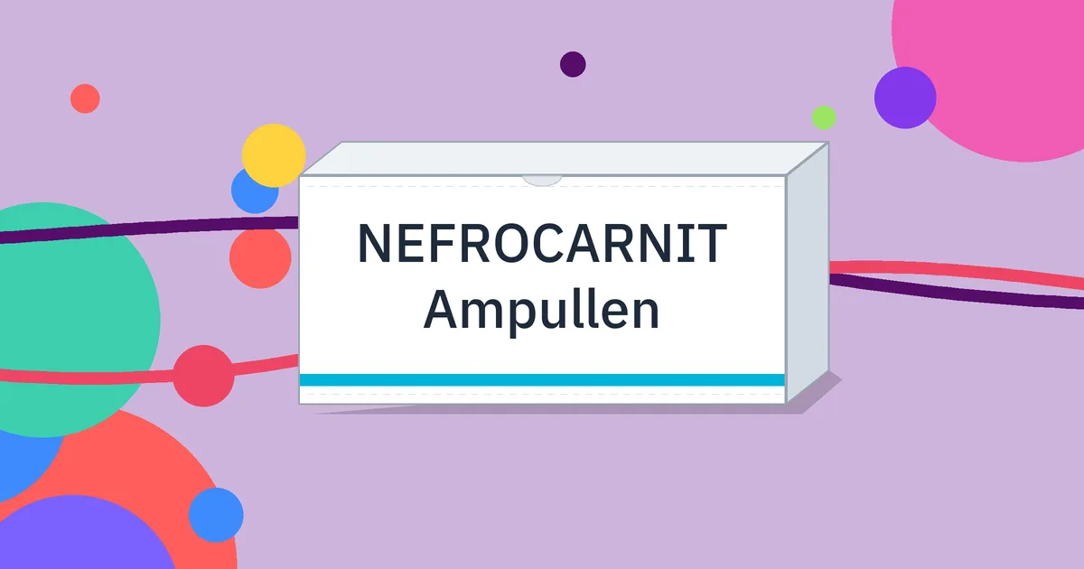 Symbolbild: Packung mit der Aufschrift NEFROCARNIT Ampullen (PZN 04542028) – Verfügbarkeit und Bezug in Apotheken in Frankfurt am Main