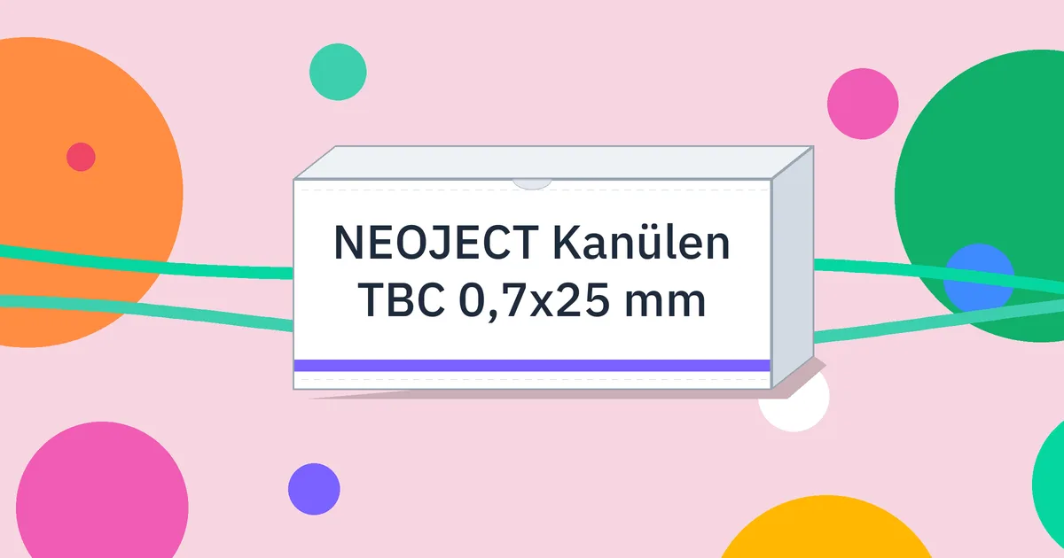 Symbolbild: Packung mit der Aufschrift NEOJECT Kanülen TBC 0,7x25 mm (PZN 00267536) – Verfügbarkeit und Bezug in Apotheken in Frankfurt am Main