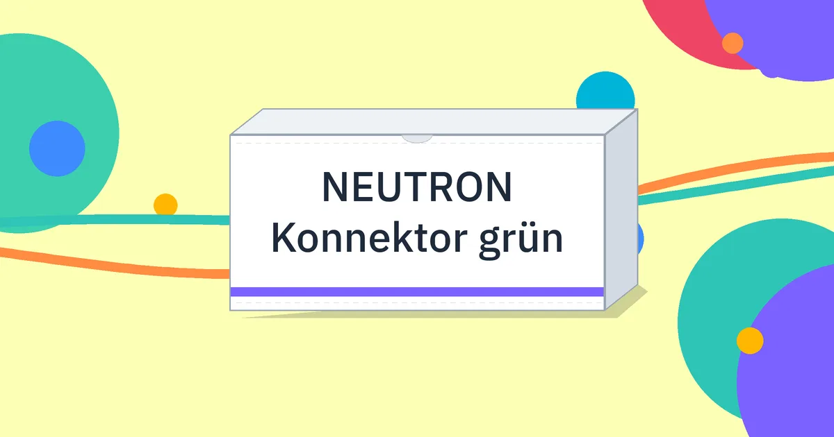 Symbolbild: Packung mit der Aufschrift NEUTRON Konnektor grün (PZN 14180218) – Verfügbarkeit und Bezug in Apotheken in Frankfurt am Main