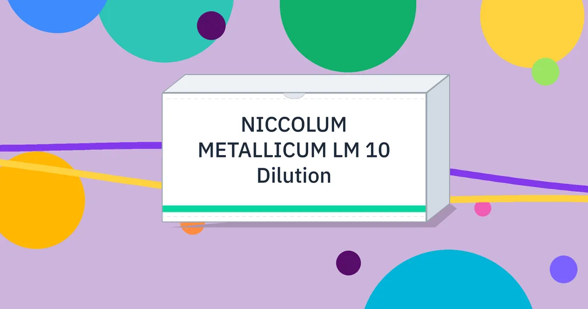 Symbolbild: Packung mit der Aufschrift NICCOLUM METALLICUM LM 10 Dilution (PZN 12968149) – Verfügbarkeit und Bezug in Apotheken in Frankfurt am Main