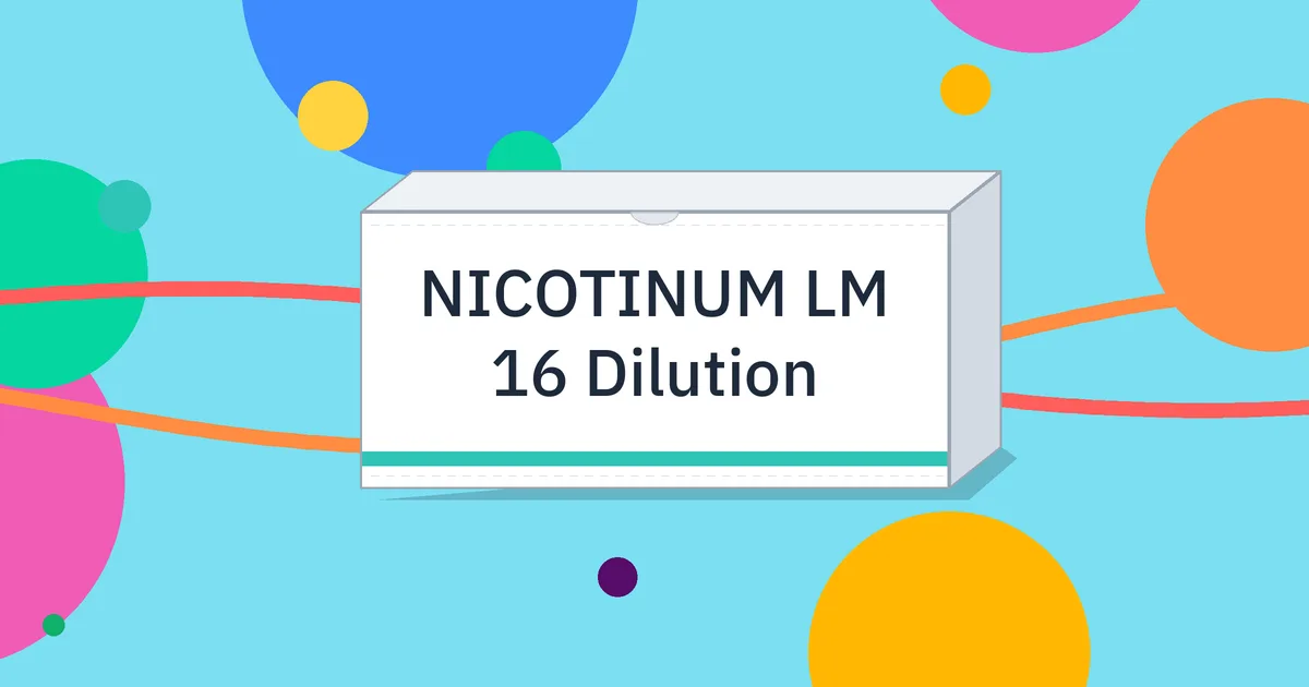 Symbolbild: Packung mit der Aufschrift NICOTINUM LM 16 Dilution (PZN 12969120) – Verfügbarkeit und Bezug in Apotheken in Frankfurt am Main