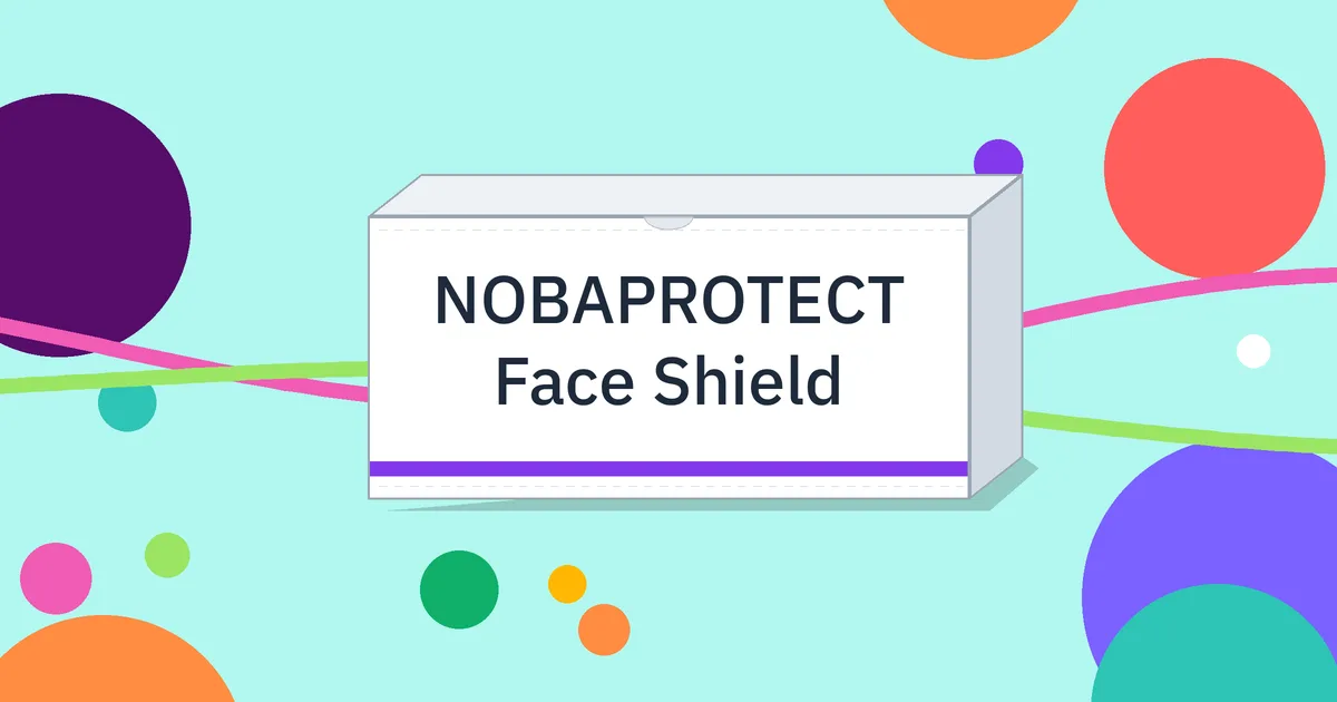 Symbolbild: Packung mit der Aufschrift NOBAPROTECT Face Shield (PZN 16933372) – Verfügbarkeit und Bezug in Apotheken in Frankfurt am Main