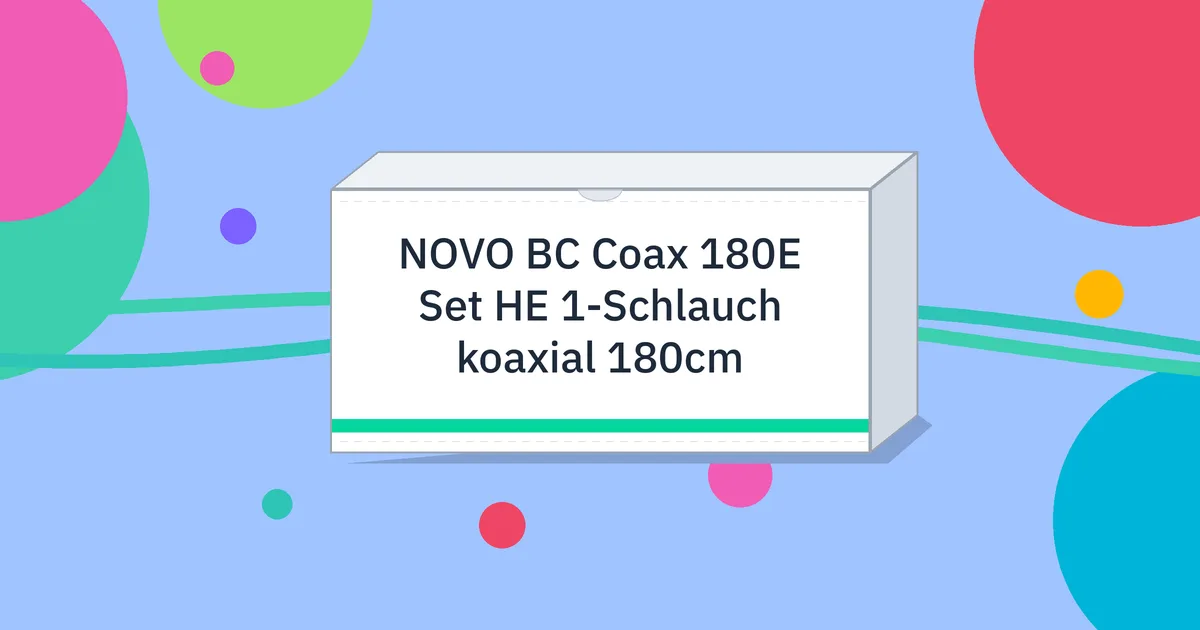Symbolbild: Packung mit der Aufschrift NOVO BC Coax 180E Set HE 1-Schlauch koaxial 180cm (PZN 18471295) – Verfügbarkeit und Bezug in Apotheken in Frankfurt am Main