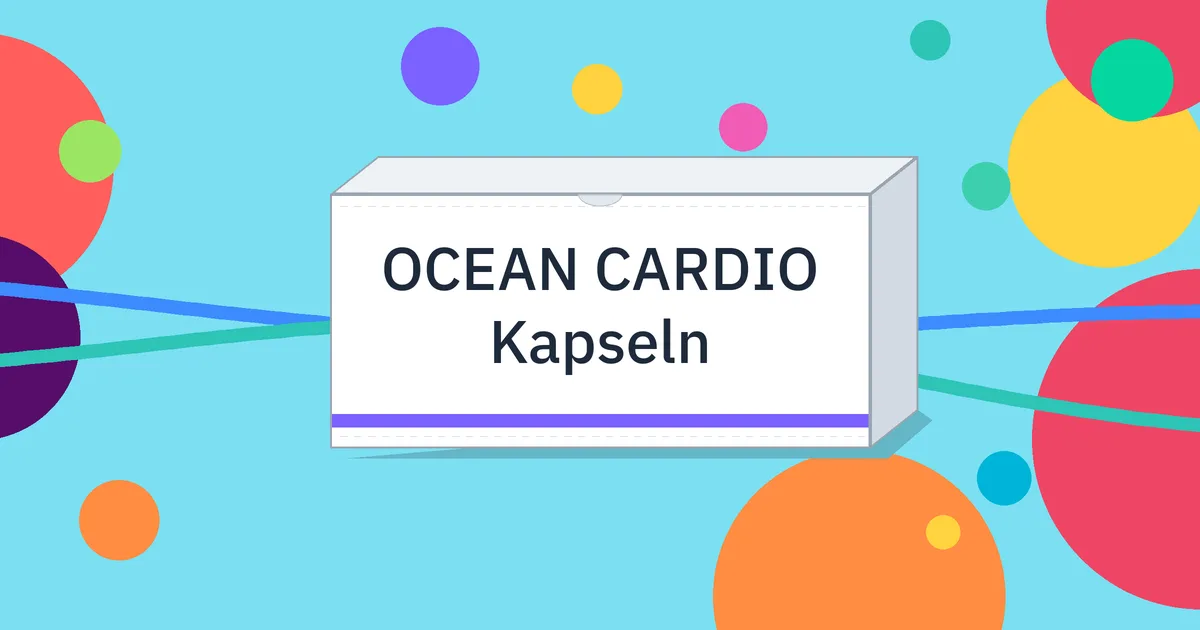 Symbolbild: Packung mit der Aufschrift OCEAN CARDIO Kapseln (PZN 14287761) – Verfügbarkeit und Bezug in Apotheken in Frankfurt am Main