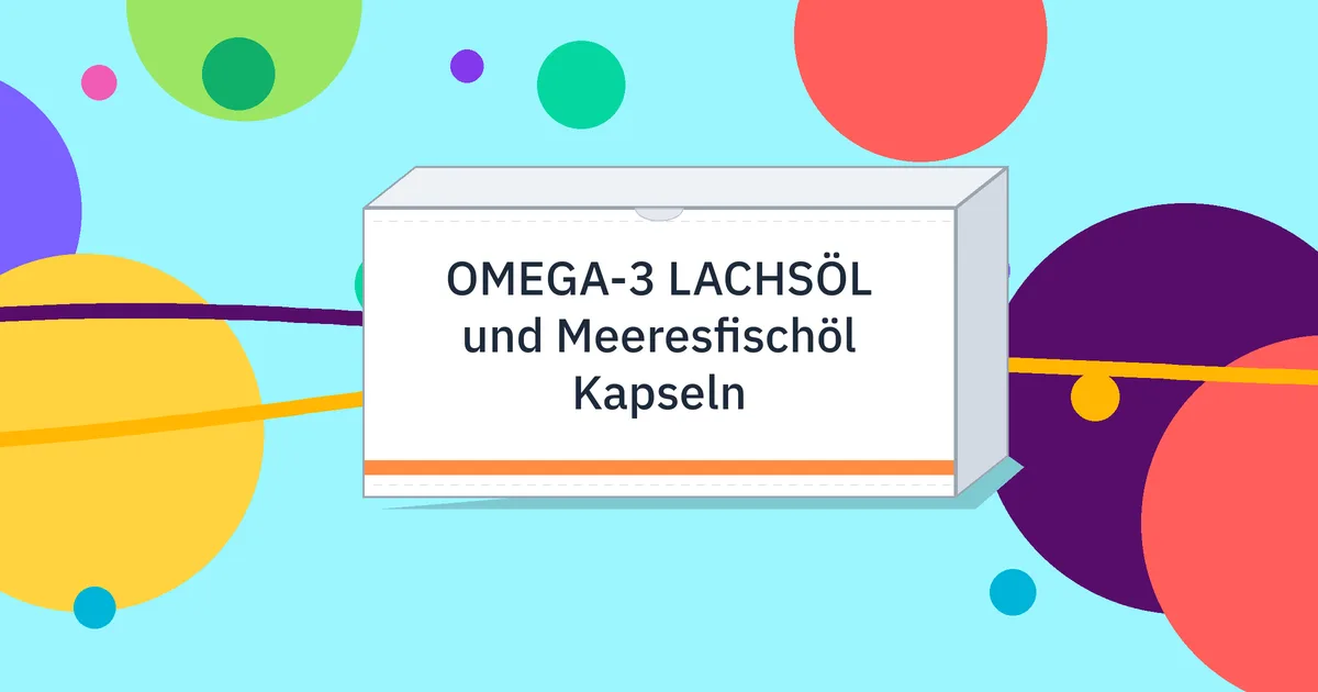 Symbolbild: Packung mit der Aufschrift OMEGA-3 LACHSÖL und Meeresfischöl Kapseln (PZN 01453608) – Verfügbarkeit und Bezug in Apotheken in Frankfurt am Main
