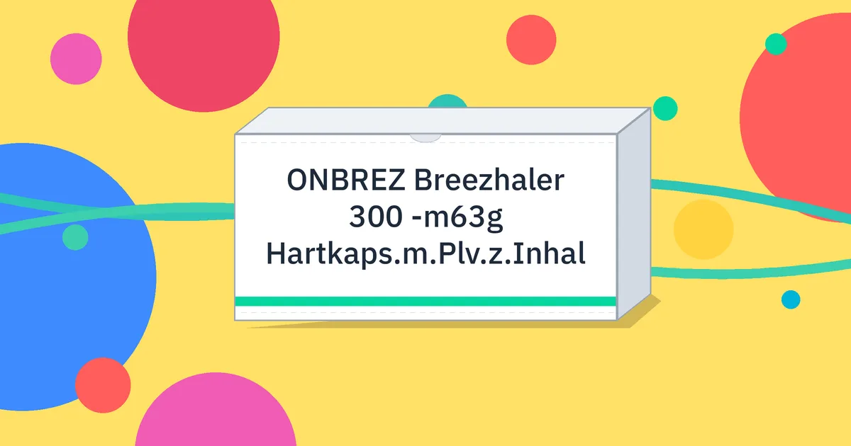 Symbolbild: Packung mit der Aufschrift ONBREZ Breezhaler 300 -m63g Hartkaps.m.Plv.z.Inhal (PZN 07713594) – Verfügbarkeit und Bezug in Apotheken in Frankfurt am Main