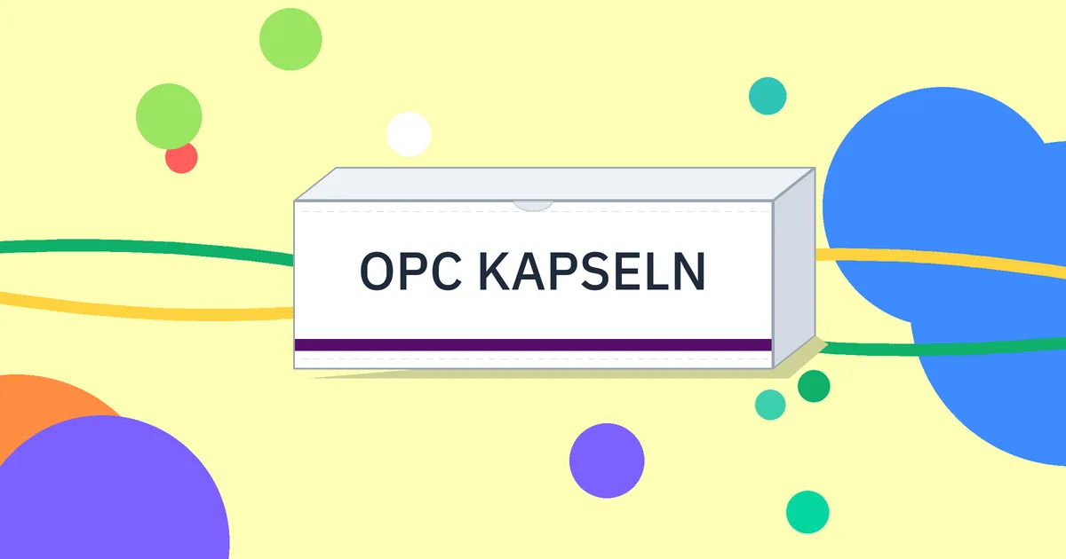 Symbolbild: Packung mit der Aufschrift OPC KAPSELN (PZN 10134569) – Verfügbarkeit und Bezug in Apotheken in Frankfurt am Main
