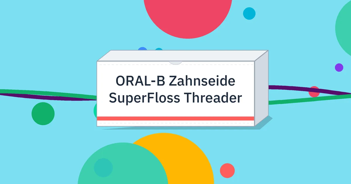 Symbolbild: Packung mit der Aufschrift ORAL-B Zahnseide SuperFloss Threader (PZN 19685868) – Verfügbarkeit und Bezug in Apotheken in Frankfurt am Main